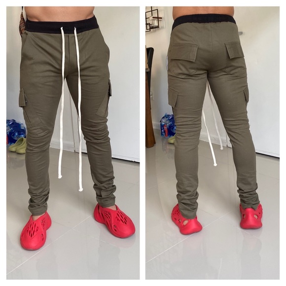 MNML | Pants | Themnml Cargodrawcordii Pants In Military Green Size ...
